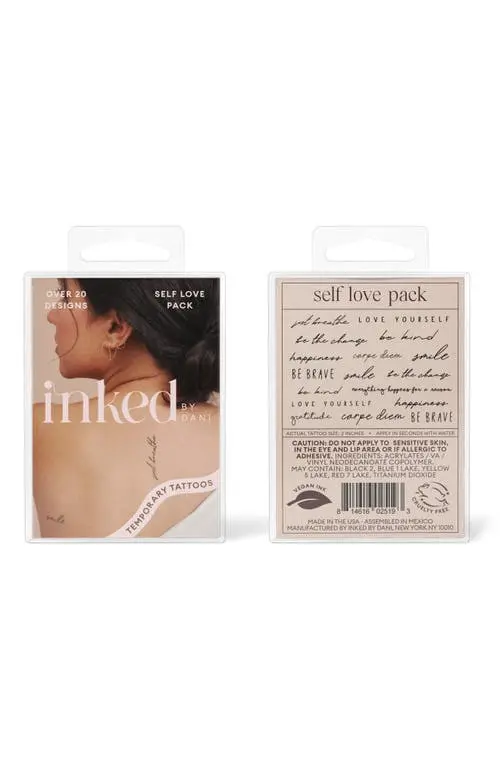 INKED BY DANI Self Love Pack Temporary Tattoos