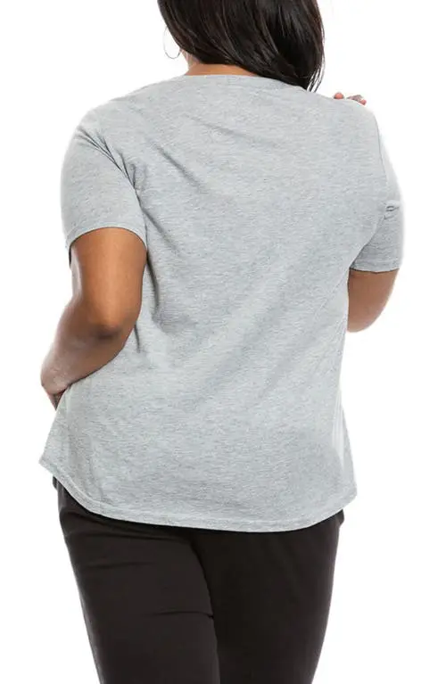 SLINK JEANS Crewneck Pocket T-shirt - Heather Grey