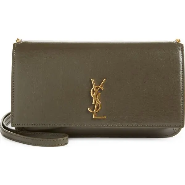 Saint Laurent Monogram Phone Shoulder Bag - Light Musk