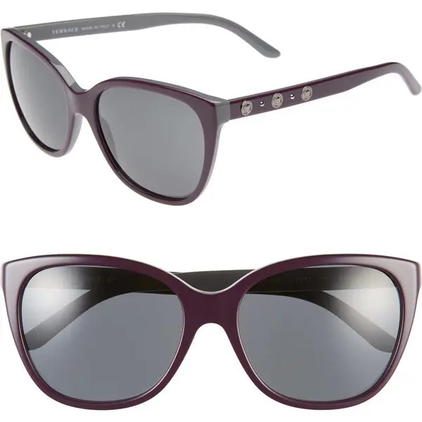 Versace Rock Icons 57mm Sunglasses - Violet/grey
