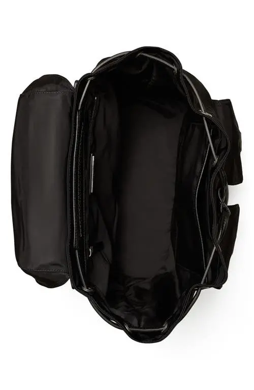 Tory Burch Flap Nylon Backpack - Black
