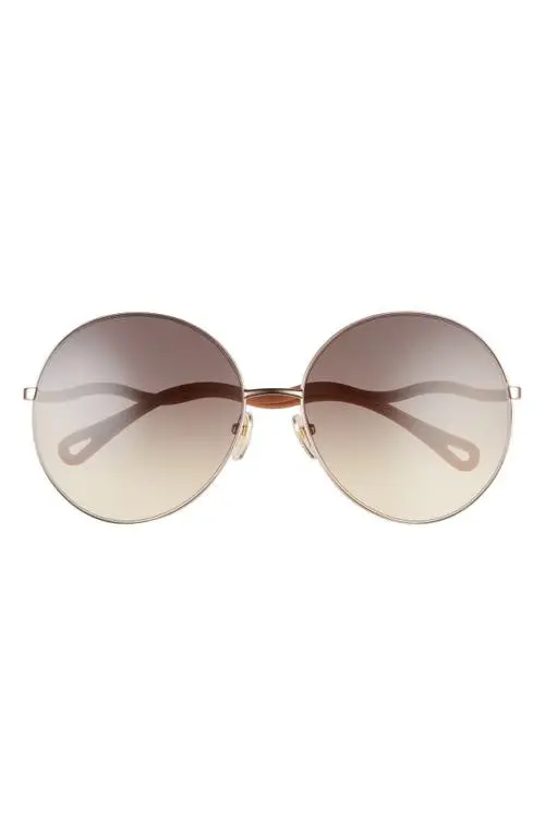 Chloé 62mm Round Sunglasses - Beige