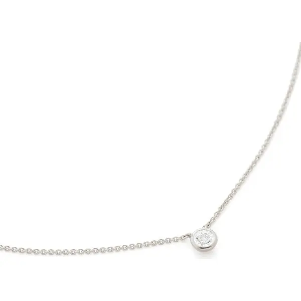 Monica Vinader Essential Diamond Pendant Necklace - Silver