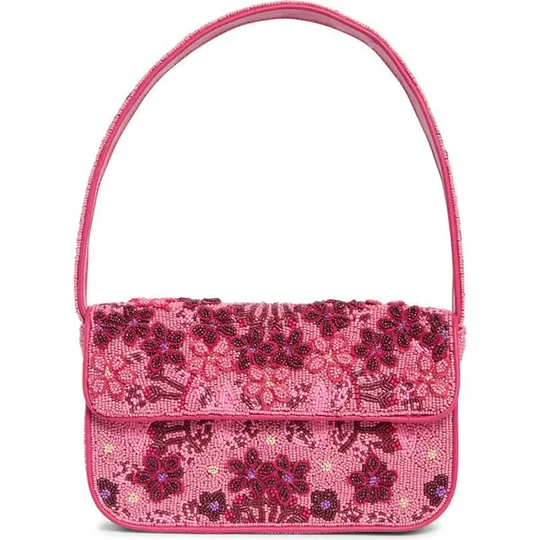 Staud Tommy Beaded Shoulder Bag - Blossom Garden Party