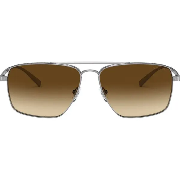 Versace 61mm Aviator Sunglasses - Gunmetal/brown Gradient