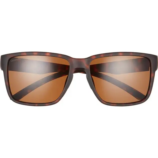 SMITH Emerge 60mm Polarized Rectangle Sunglasses - Matte Tortoise/ Brown