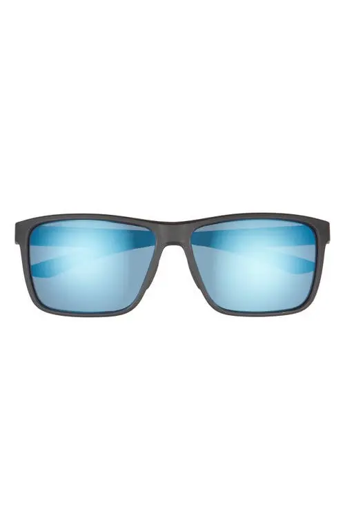 SMITH Riptide Square Sunglasses - Matte Black/ Blue Mirror