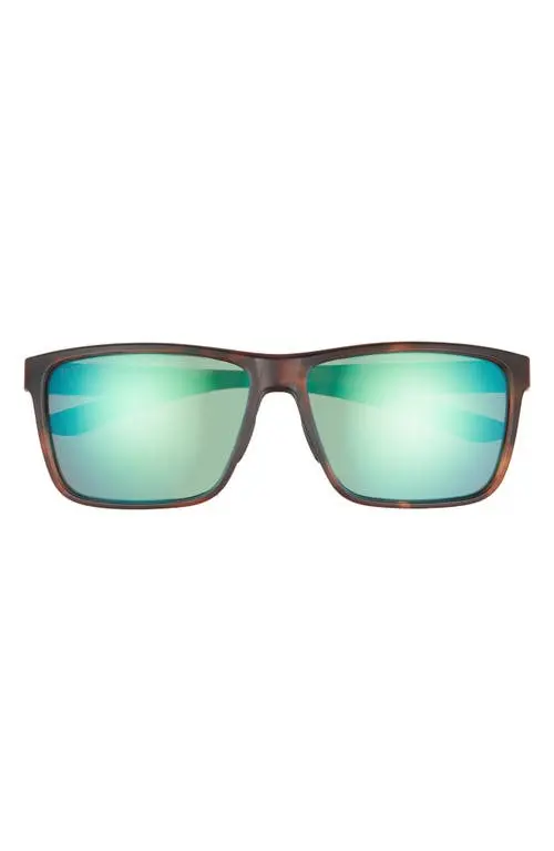 SMITH Riptide Square Sunglasses - Matte Tortoise/green Mirror