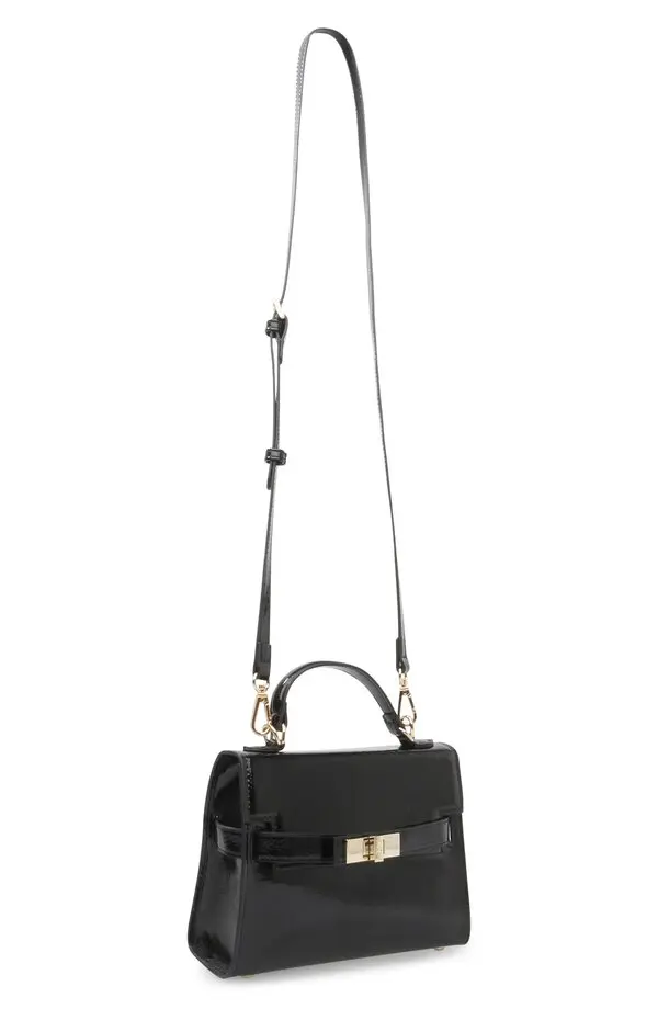 Steve Madden Dignify Croc Embossed Crossbody Bag - Black