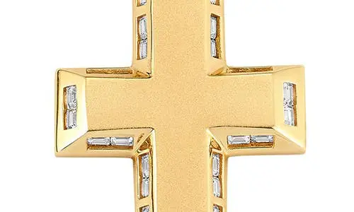 CRISLU Cross Pendant Necklace - 18kt Yellow Gold