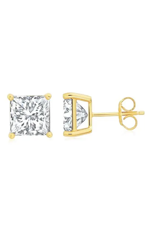 CRISLU Cubic Zirconia Stud Earrings - Pearl/ Ivory