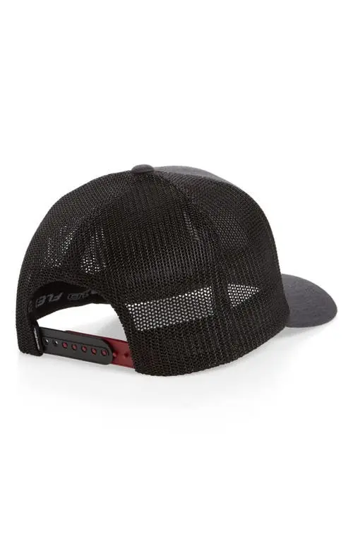 Travis Mathew Patch Trucker Hat - Heather Grey Pinstripe