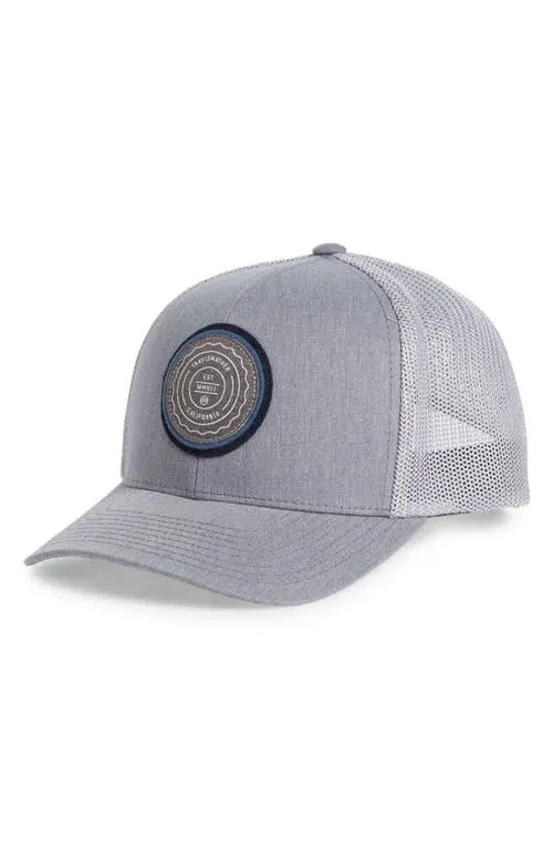 Travis Mathew Patch Trucker Hat - Heather Grey