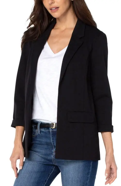 LIVERPOOL Princess Detail Boyfriend Blazer - Black