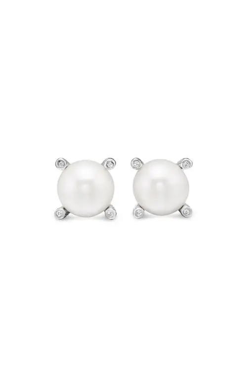 David Yurman Pearl Stud Earrings - Silver Pearl