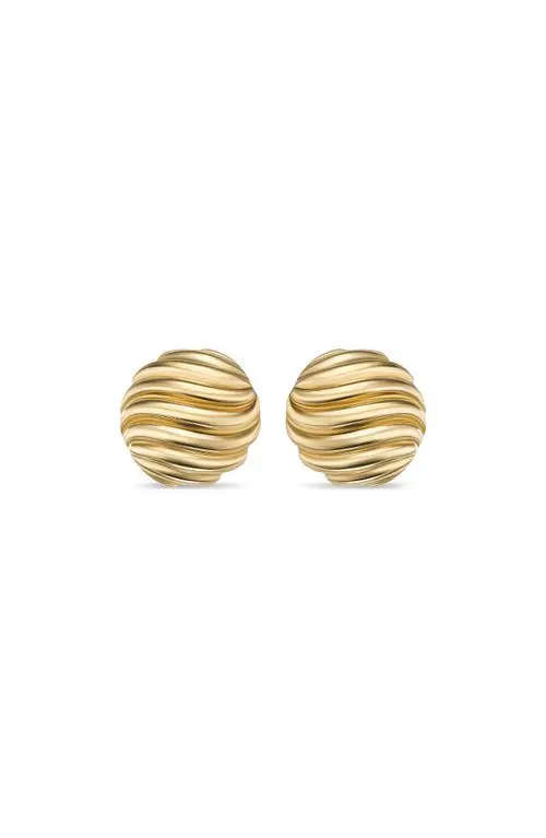 David Yurman Sculpted Cable Earrings - Gold