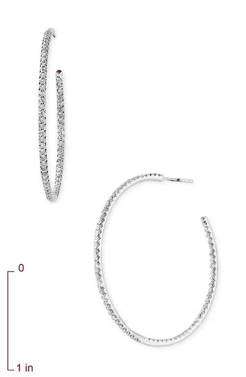 Roberto Coin Extra Large Diamond Hoop Earrings