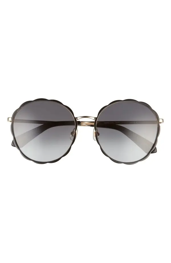 Kate Spade Cannes Gold Gradient Lens Round Sunglasses NEW New Authentic Kate Spade Sunglasses Cannes J5GHA Gold 57mm  main image 4