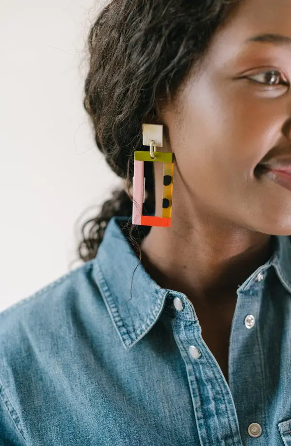 SUNSHINE TIENDA Terlingua Colorblock Earrings
