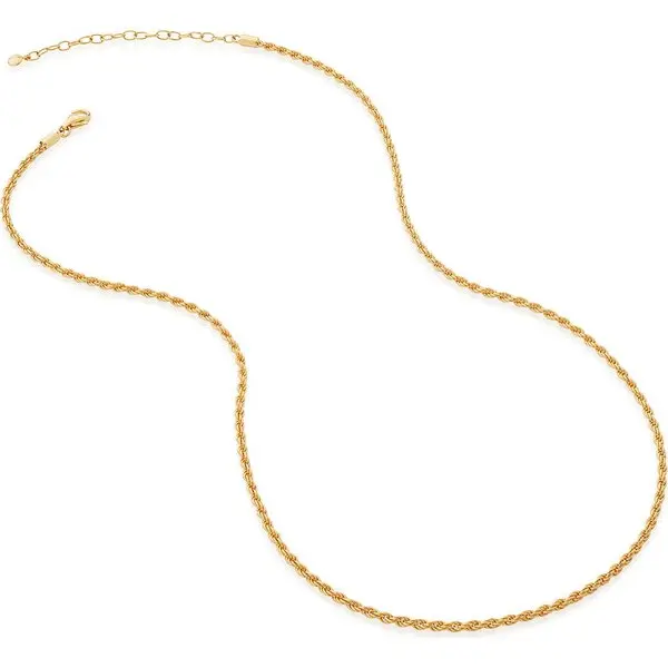Monica Vinader Rope Chain Necklace - Gold Plate