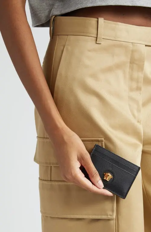 Versace Medusa Card Case - Black-versace Gold