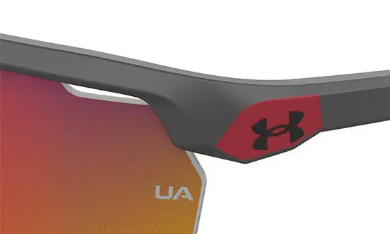 Under Armour 99mm Mirrored Shield Sunglasses - Grey Black