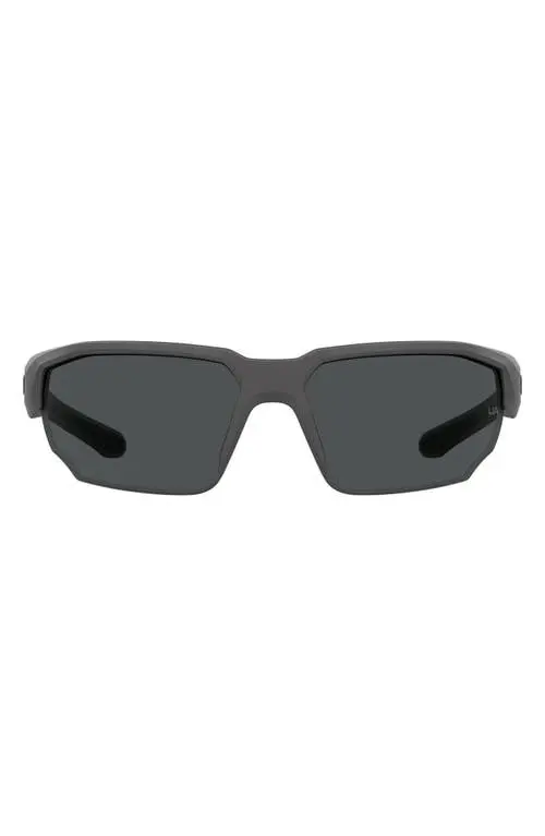 Under Armour 70mm Polarized Sports Sunglasses - Grey Black
