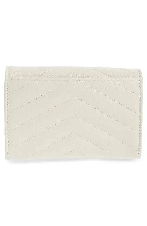 Saint Laurent Monogram' Quilted Leather French Wallet - Cremasoft