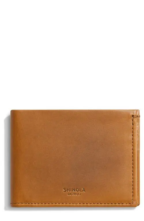 Shinola Slim Bifold Wallet - Tan