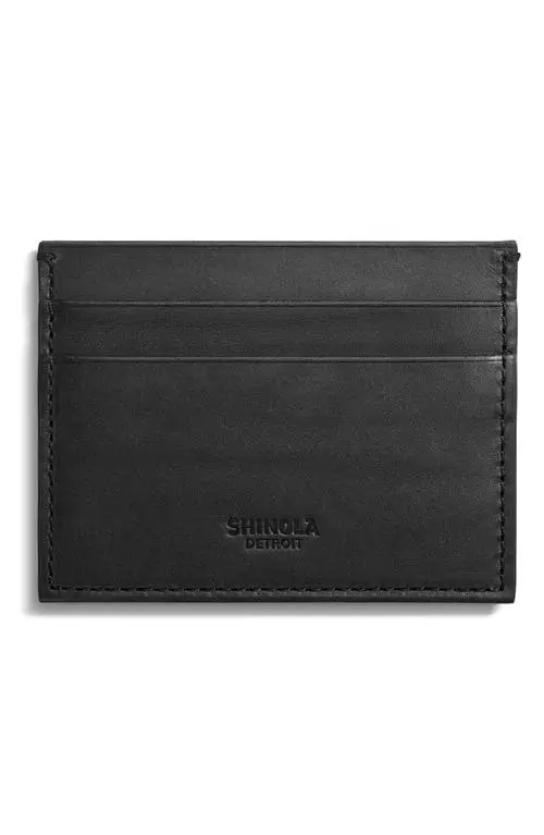 Shinola Five Pocket Card Case - Black