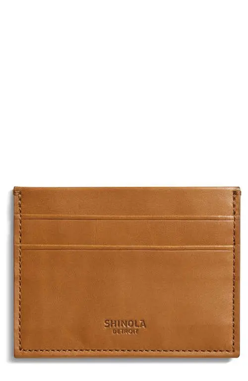 Shinola Five Pocket Card Case - Tan
