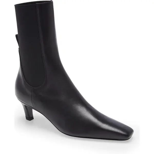 TOTEME Mid Heel Bootie - Black