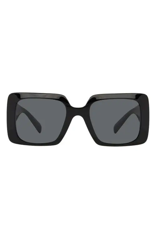 Versace 54mm Rectangle Sunglasses - Black/dark Grey