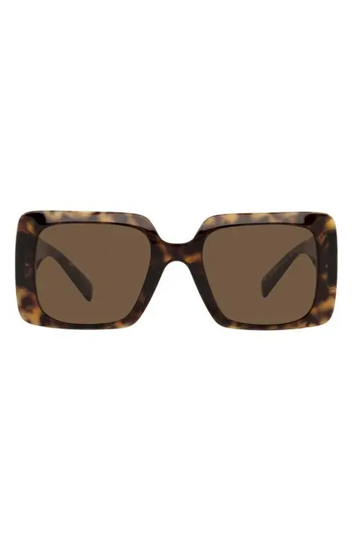 Versace 54mm Rectangle Sunglasses - Havana/dark Brown