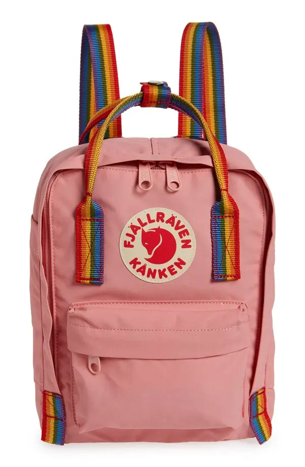 Fjallraven Mini KNken 13-Inch Laptop Backpack - Pink-Rainbow Pattern |  Editorialist