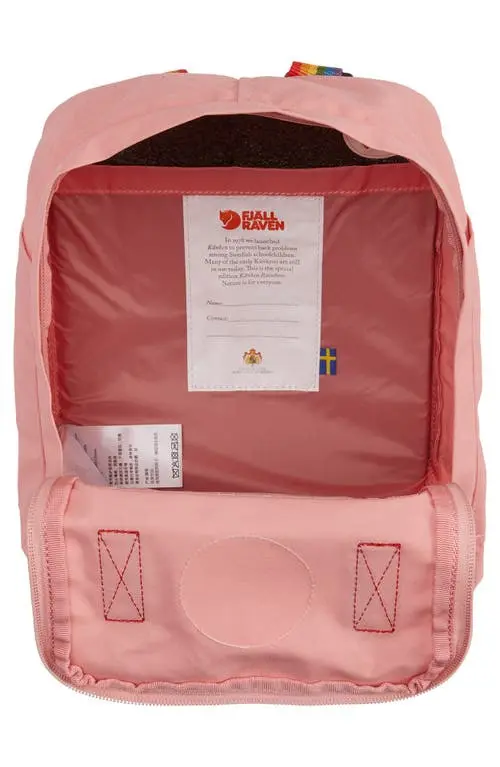 Fjallraven Mini Kånken 13-inch Laptop Backpack - Pink-rainbow Pattern