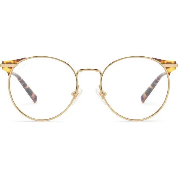 DIFF Summit Round Optical Glasses - Gold /clear