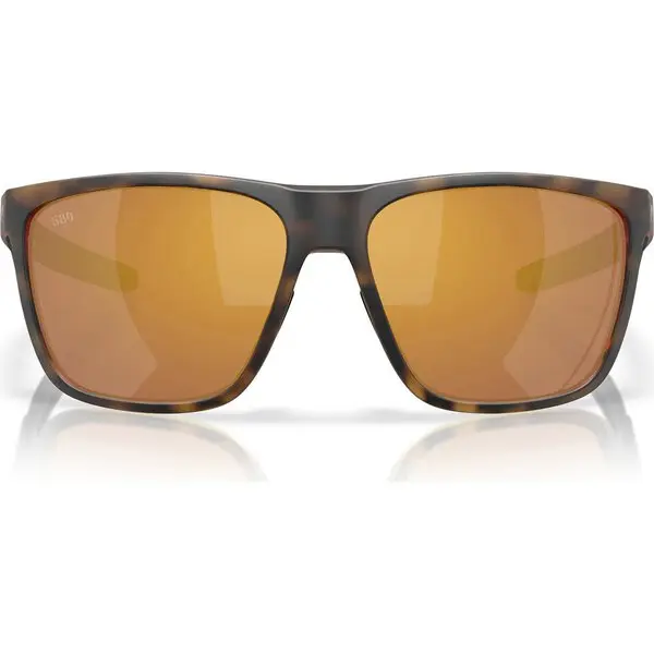 COSTA DEL MAR 62mm Square Sunglasses - Matte Tortoise/ Gold 580g