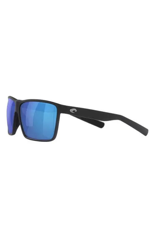 COSTA DEL MAR 63mm Polarized Square Sunglasses - Blue Mirror