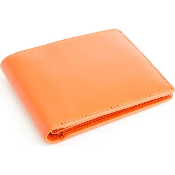 ROYCE NEW YORK Rfid Leather Trifold Wallet - Orange