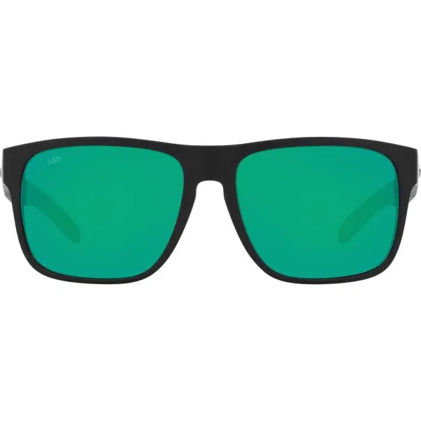 COSTA DEL MAR 59mm Polarized Square Sunglasses - Black Green