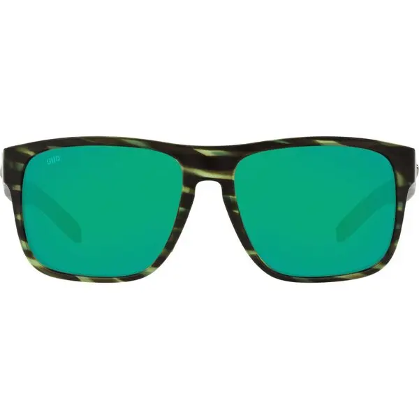 COSTA DEL MAR 59mm Polarized Square Sunglasses - Green Mirror