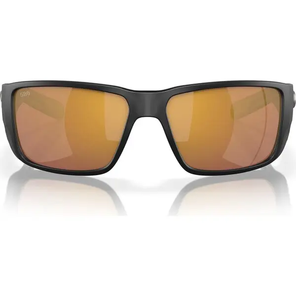 COSTA DEL MAR Fantail Pro 60mm Sunglasses - Matte Black/ Gold Mirror 580g