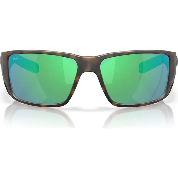 COSTA DEL MAR Fantail Pro 60mm Sunglasses - Matte Tortoise/green 580g