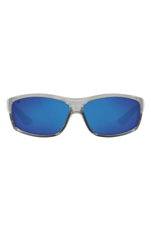 COSTA DEL MAR 65mm Polarized Sunglasses - Matte Silver