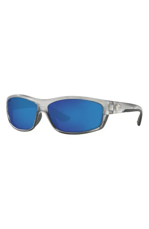 COSTA DEL MAR 65mm Polarized Sunglasses - Matte Silver