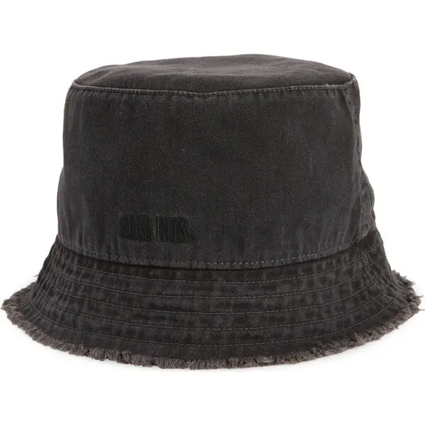 ALLSAINTS Frayed Edge Bucket Hat - Black