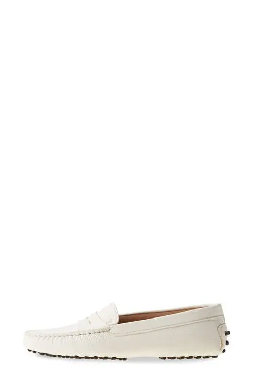 TOD'S Gommini Driving Loafer - Ivory Leather