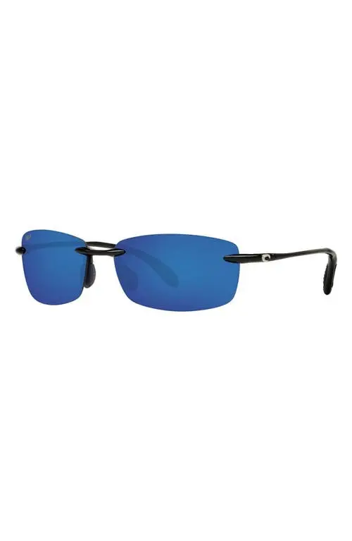COSTA DEL MAR 60mm Polarized Rimless Sunglasses - Black