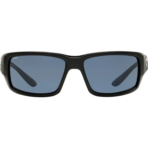 COSTA DEL MAR 59mm Polarized Rectangle Sunglasses - Matte Black